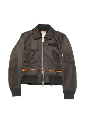 Sacai Paneled Zip-up Bomber Jacket - Multicolor