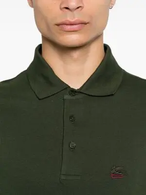 Etro Logo Cotton Polo Shirt - Multicolor