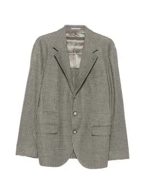 Brunello Cucinelli Prince Of Wales Check Single-breasted Jacket - Multicolor