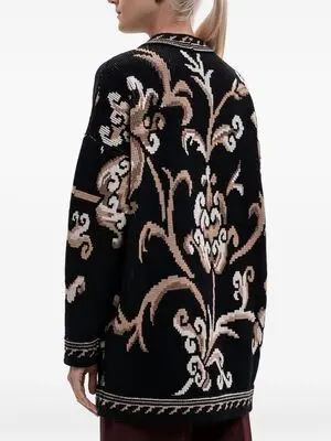 Etro Wool Jacquard Knit Cardigan - Multicolor