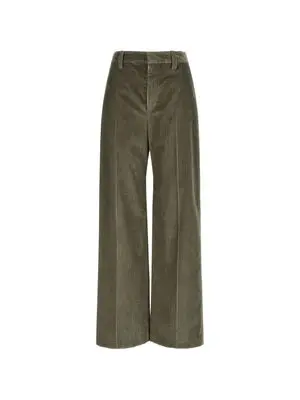 Brunello Cucinelli Velvet Wide-leg Trousers - Multicolor