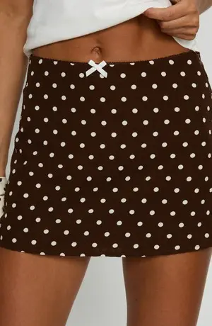 Princess Polly Tejano Polka Dot Miniskirt