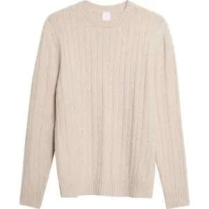 Eleventy Cable Knit Cashmere & Silk Blend Sweater