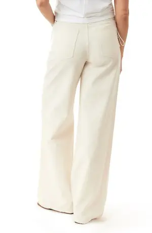 Habitual Brynn High Waist Wide Leg Jeans - Sand Stripe