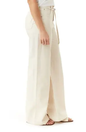 Habitual Brynn High Waist Wide Leg Jeans - Sand Stripe