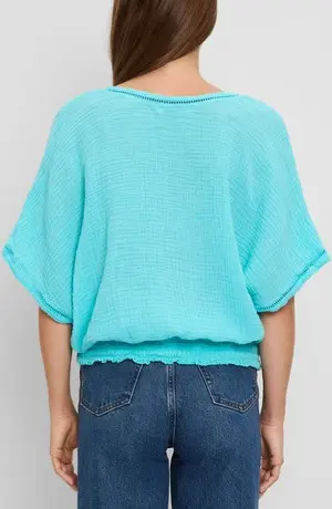 Michael Stars Imani Cropped Dolman Sleeve Top - Aruba