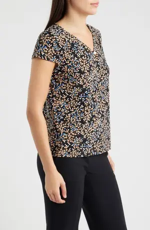Anne Klein Print One-button Top