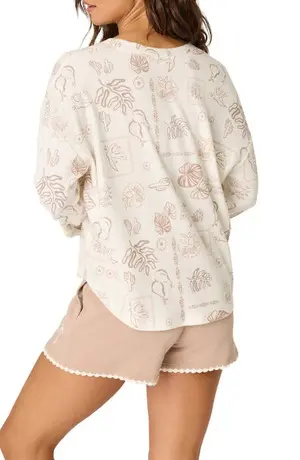 PJ Salvage Palms Away Long Sleeve Pajama Top