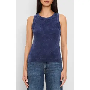 Michael Stars Gina Wide Binding Cropped Tank Nocturnal