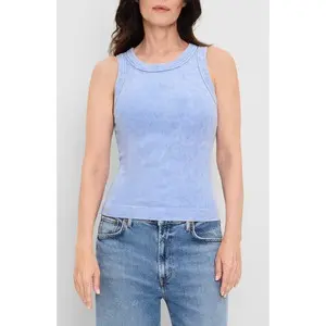 Michael Stars Gina Wide Binding Cropped Tank Sky