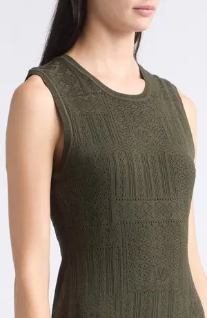 Veronica Beard Sleeveless Knit Midi Dress