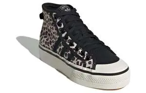 Adidas Nizza Platform Mid Leopard Print High Top Sneakers