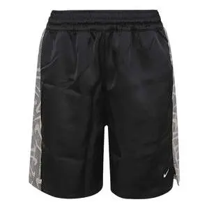 Nike Chill Lace Loose Mid-rise Shorts - Black/cream Ii/white