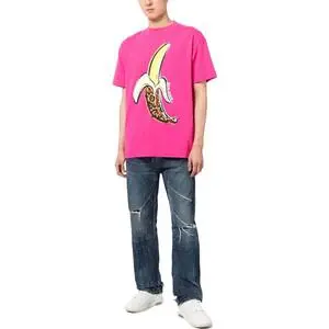 Palm Angels Banana T-shirt 'fuchsia Yellow