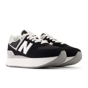 NEW BALANCE 574+ Platform Sneakers - Blackwhite