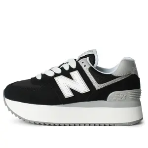 NEW BALANCE 574+ Platform Sneakers - Blackwhite