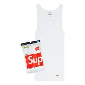 Supreme Hanes Tagless Tank Tops - White