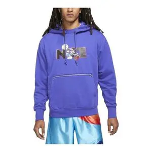 Nike Dri-fit Standard Issue X Space Jam: A New Legacy Pullover Hoodie - Light Concord