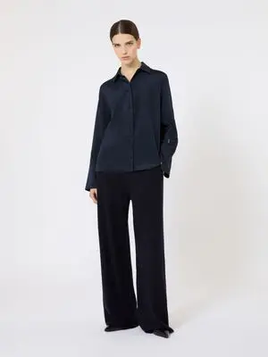 Max Mara Silk Crêpe De Chine Shirt - Ultramarine