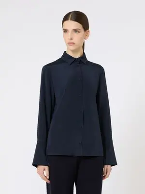 Max Mara Silk Crêpe De Chine Shirt - Ultramarine