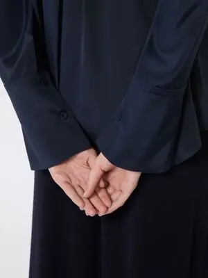 Max Mara Silk Crêpe De Chine Shirt - Ultramarine