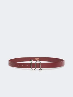 Max Mara Leather Belt With Buckle
