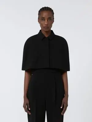 Max Mara Cropped Cady Cape