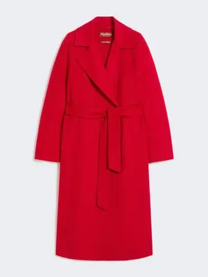 Max Mara Long Wool, Cashmere And Silk Coat