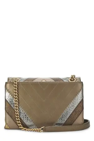 Chanel Calfskin Patchwork Chevron Half Flap