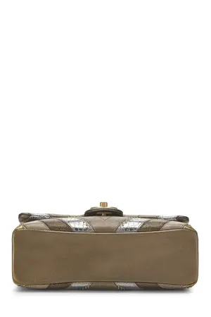 Chanel Calfskin Patchwork Chevron Half Flap
