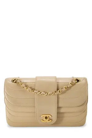 Chanel Quilted Lambskin Double Round Flap Small