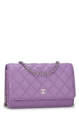 Chanel Lambskin Classic Quilted Wallet On Chain