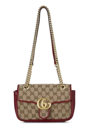 Gucci Gg Canvas Marmont Shoulder Bag - Beige