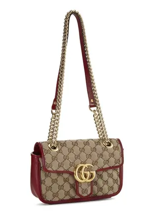 Gucci Gg Canvas Marmont Shoulder Bag