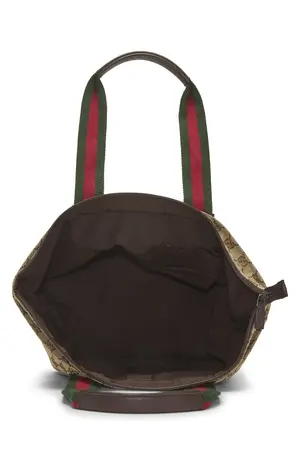 Gucci Original Gg Canvas Web Soft Zip Tote