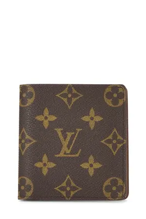 LOUIS VUITTON Monogram Canvas Porte Billets Cartes Bleue