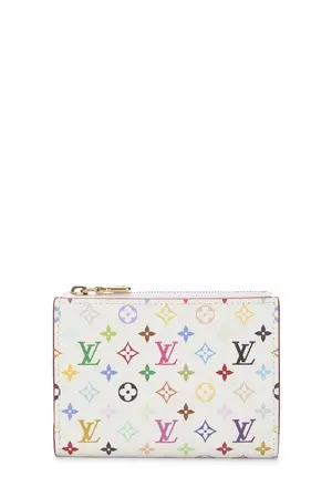 LOUIS VUITTON Takashi Murakami X Monogram Multicolore Lisa Wallet - White