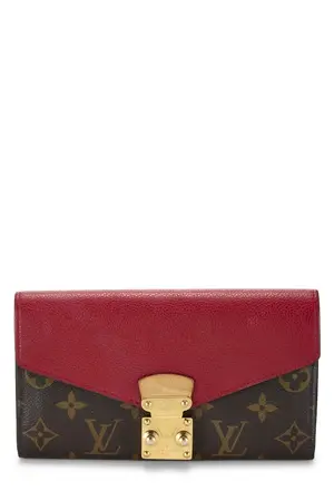 LOUIS VUITTON Monogram Canvas Pallas Wallet - Red