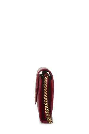 Saint Laurent Grainy Monogram Wallet On Chain