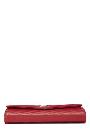 Saint Laurent Grainy Monogram Wallet On Chain
