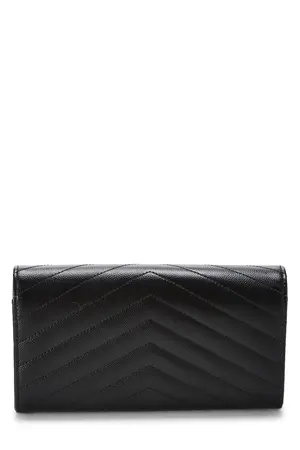 Saint Laurent Grained Calfskin Envelope Wallet