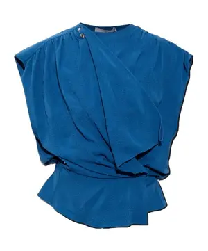 IRO PARIS Pleated Top - Blue