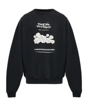 Vetements Long-sleeved Sweatshirt - Washed Black