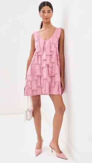 La Vie Style House Jewel Tassel Mini Swing Dress