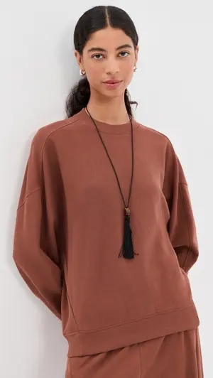 Tibi Lightweight Crew Neck Sweatshirt