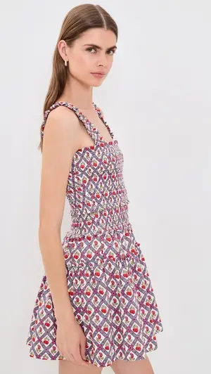 Hill House Home Azalea Mini Dress - Diamond Cherries