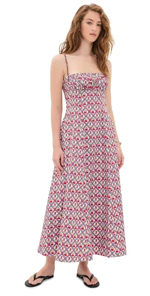 Hill House Home Maisie Cherry & Paisley Print Maxi Dress