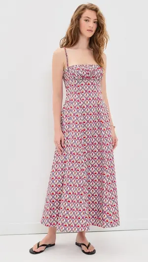 Hill House Home Maisie Cherry & Paisley Print Maxi Dress