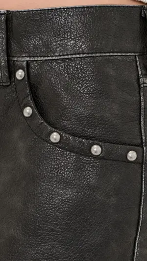 Free People Lainey Studded Vegan Mini Skirt