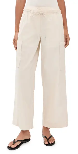 3.1 Phillip Lim Double Waistband Poplin Pants - Stone